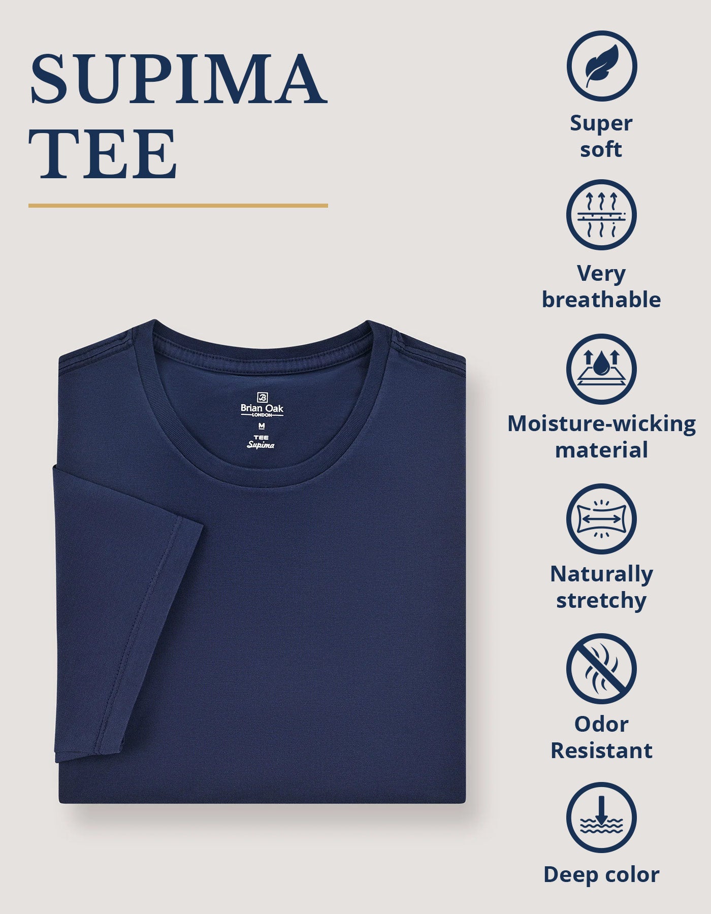 Mens Black Supima Cotton T-Shirt | Brian Oak