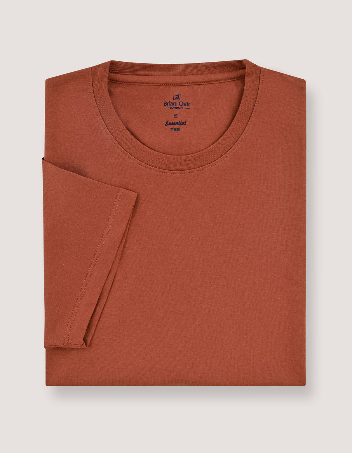 Men’s Plain Rust Cotton T-Shirt | Brian Oak