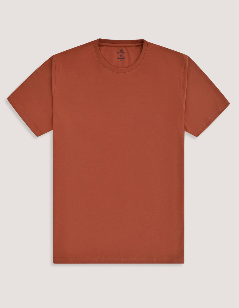 Men’s Plain Rust Cotton T-Shirt | Brian Oak