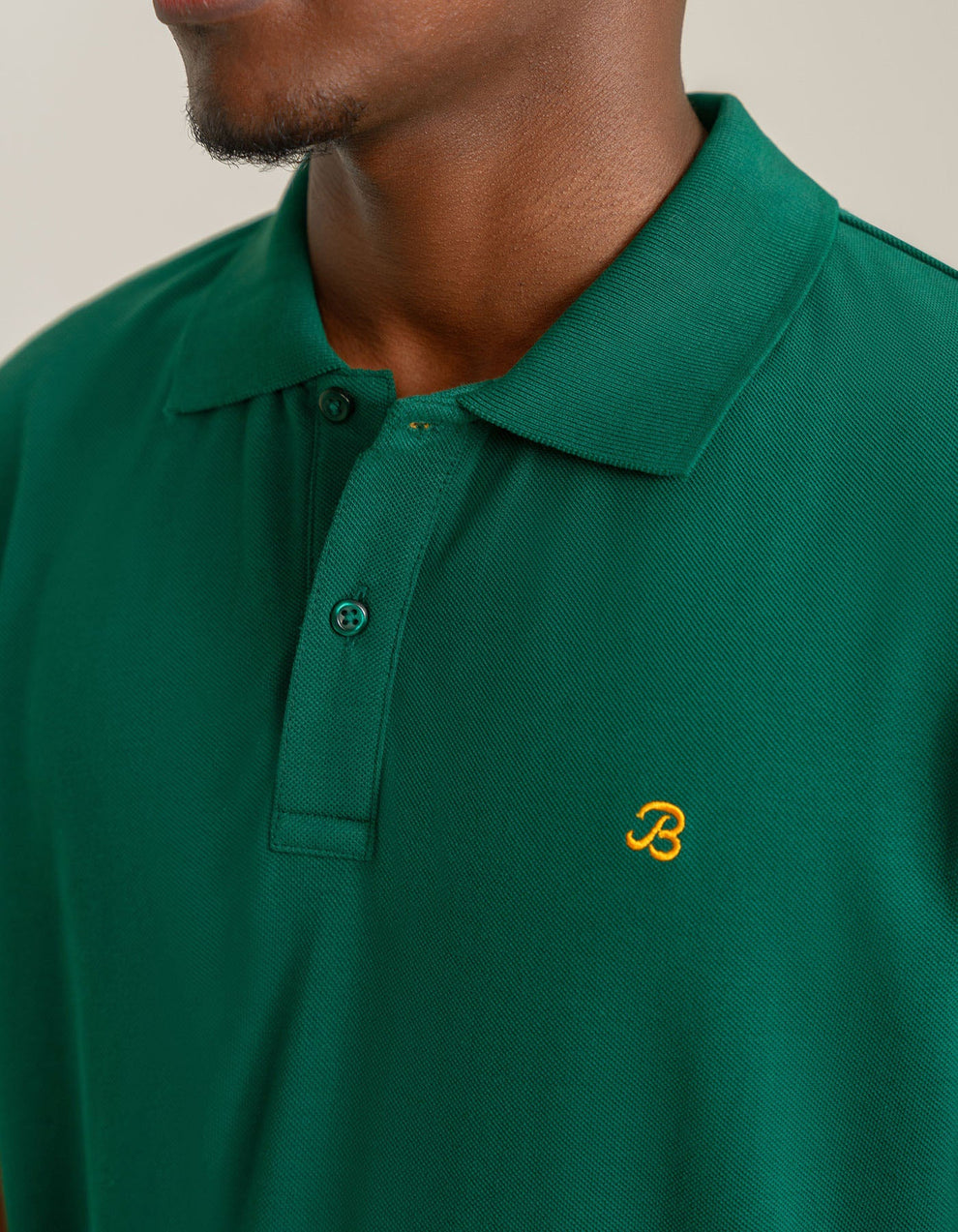 Men’s British Green Pique Polo | Brian Oak London